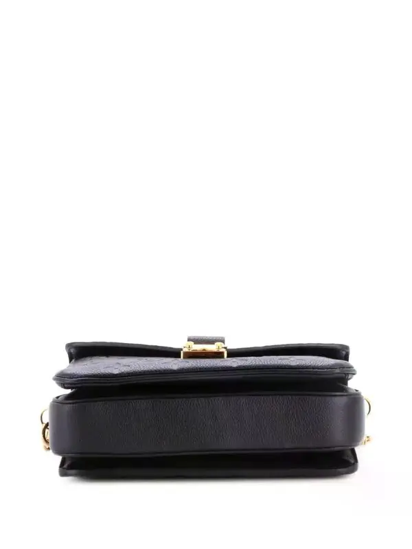 LOUIS VUITTON Monogram Empreinte Leather East West Pochette Metis Crossbody Bag - Black