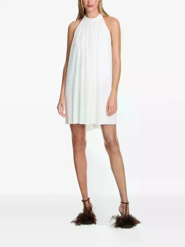 AXEL 113 Thea Knotted-back Halterneck Shift Mini Dress