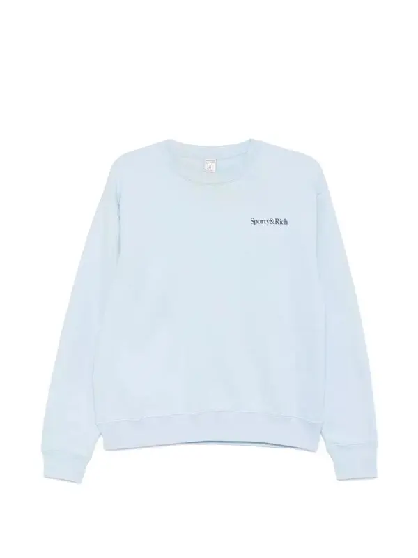 SPORTY & RICH Slogan-print Crew-neck Sweatshirt