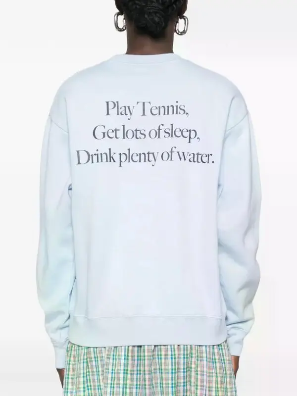 SPORTY & RICH Slogan-print Crew-neck Sweatshirt