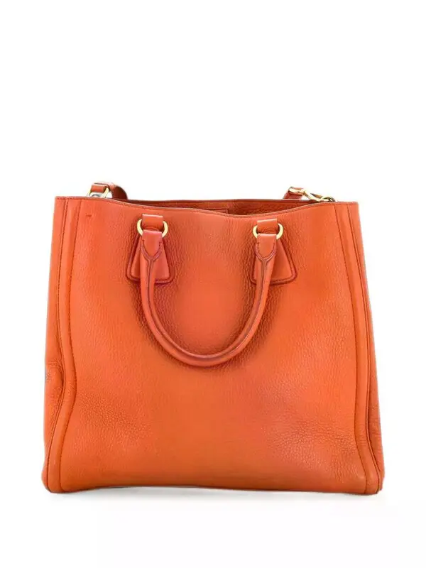 Prada Convertible Shopper Vitello Daino Large Tote Bag