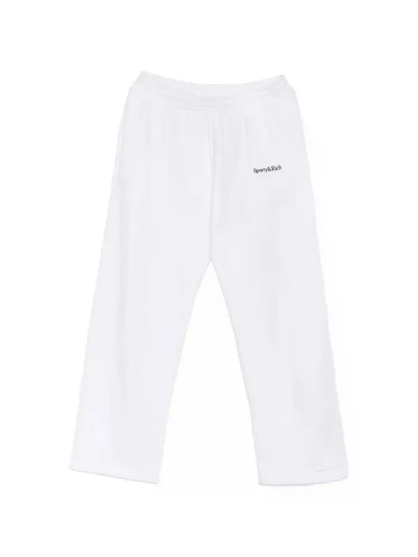 SPORTY & RICH Logo-embroidered Track Pants - White