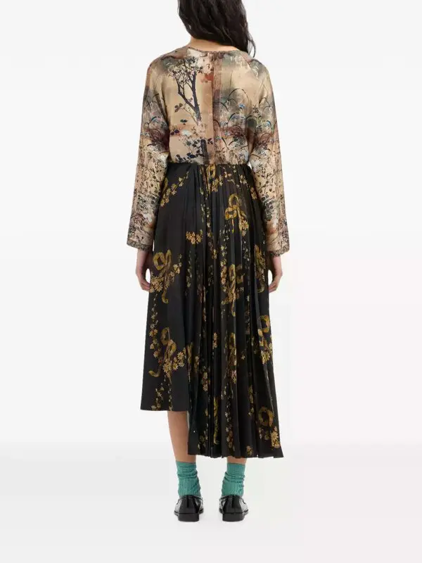 PIERRE-LOUIS MASCIA Ceto Pleated Asymmetric Skirt