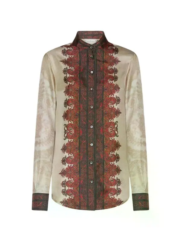 PIERRE-LOUIS MASCIA Paisley-print Silk Shirt