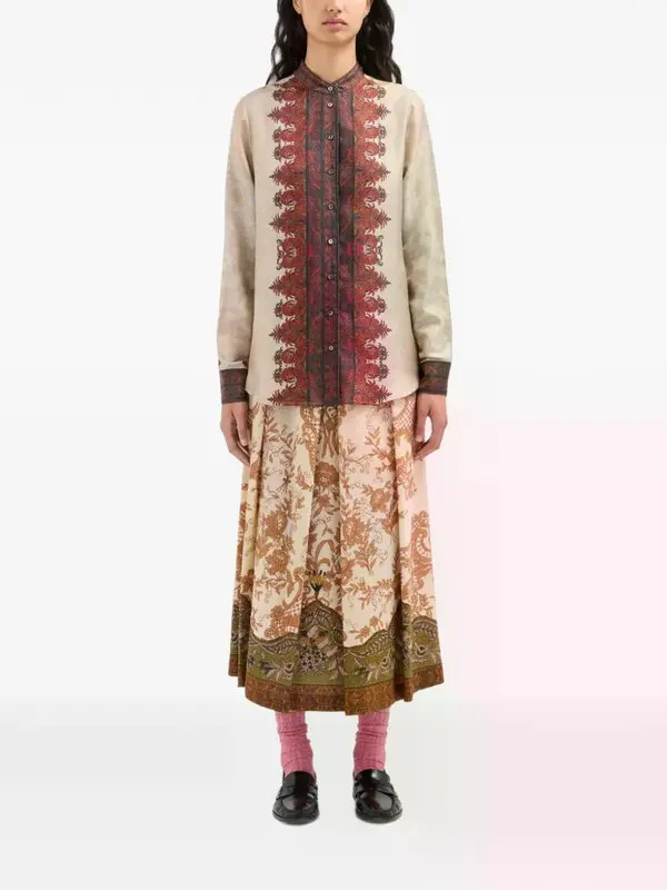 PIERRE-LOUIS MASCIA Paisley-print Silk Shirt