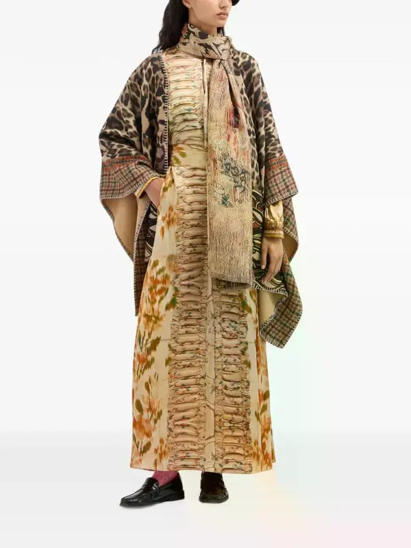 PIERRE-LOUIS MASCIA Silk Ikat Print Maxi Dress
