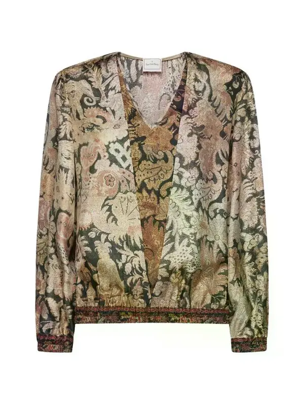 PIERRE-LOUIS MASCIA Aloe Floral-print Silk Blouse