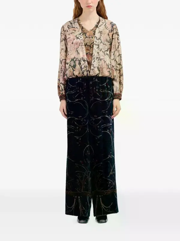 PIERRE-LOUIS MASCIA Aloe Floral-print Silk Blouse