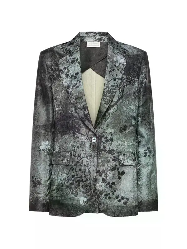 PIERRE-LOUIS MASCIA Floral-print Single-breasted Blazer