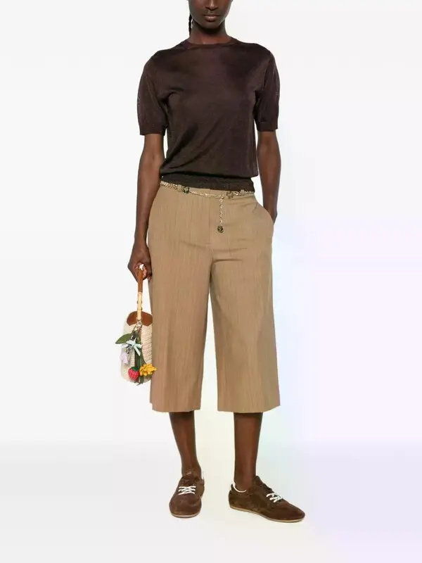 Maje Short-sleeve Metallic-effect T-shirt