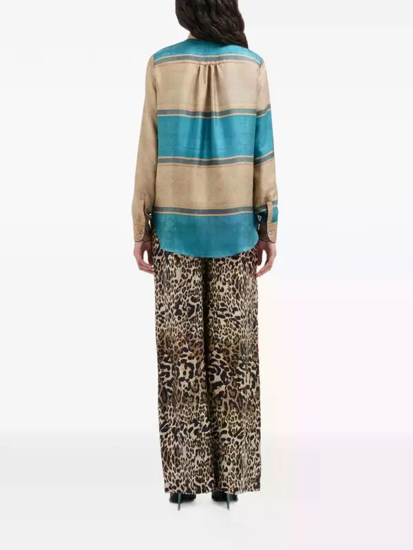 PIERRE-LOUIS MASCIA Stripe-motif Silk Shirt