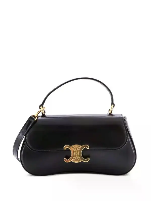 Celine Leather Satchel - Black