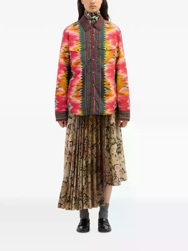 PIERRE-LOUIS MASCIA Zigzag-pattern Long-sleeve Shirt