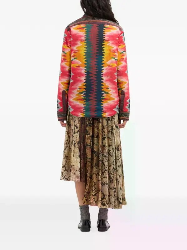 PIERRE-LOUIS MASCIA Zigzag-pattern Long-sleeve Shirt