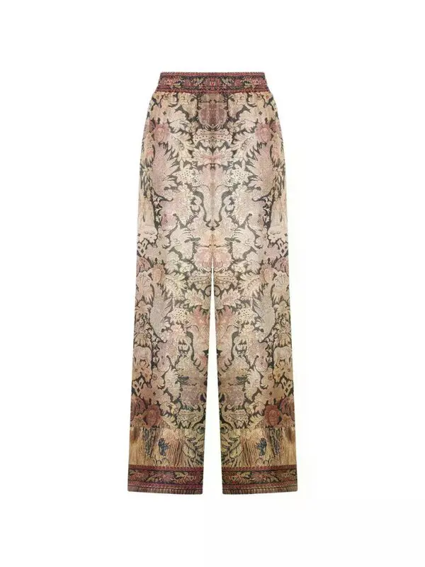 PIERRE-LOUIS MASCIA Aloe Tapestry-print Palazzo Pants