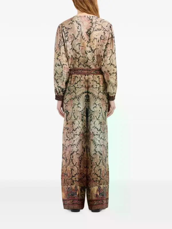 PIERRE-LOUIS MASCIA Aloe Tapestry-print Palazzo Pants
