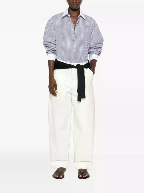SPORTY & RICH Striped Cotton Shirt