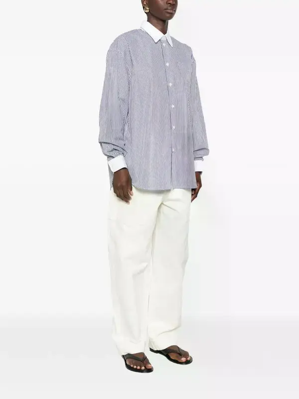 SPORTY & RICH Striped Cotton Shirt
