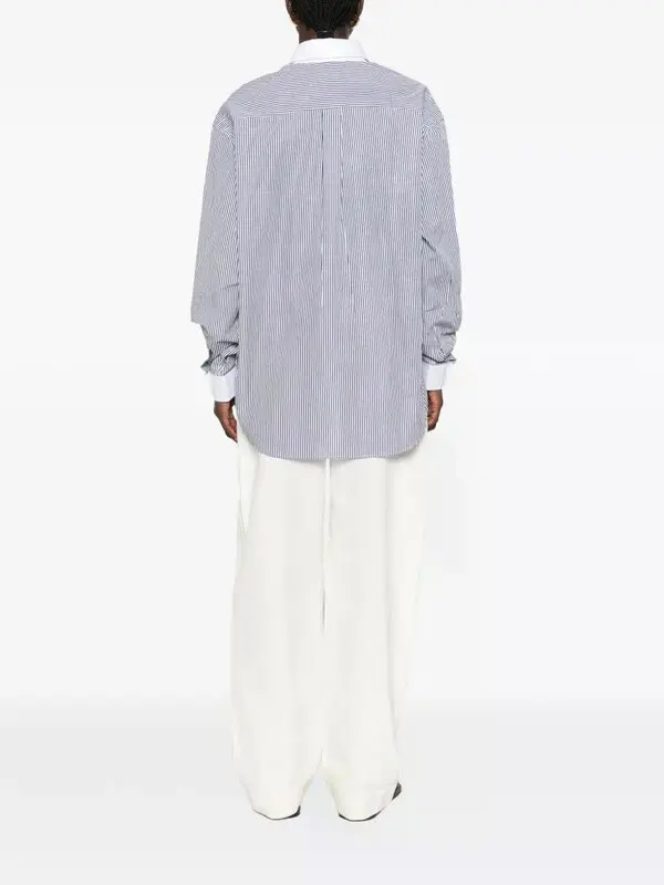 SPORTY & RICH Striped Cotton Shirt