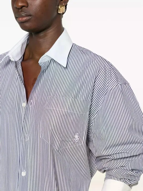 SPORTY & RICH Striped Cotton Shirt