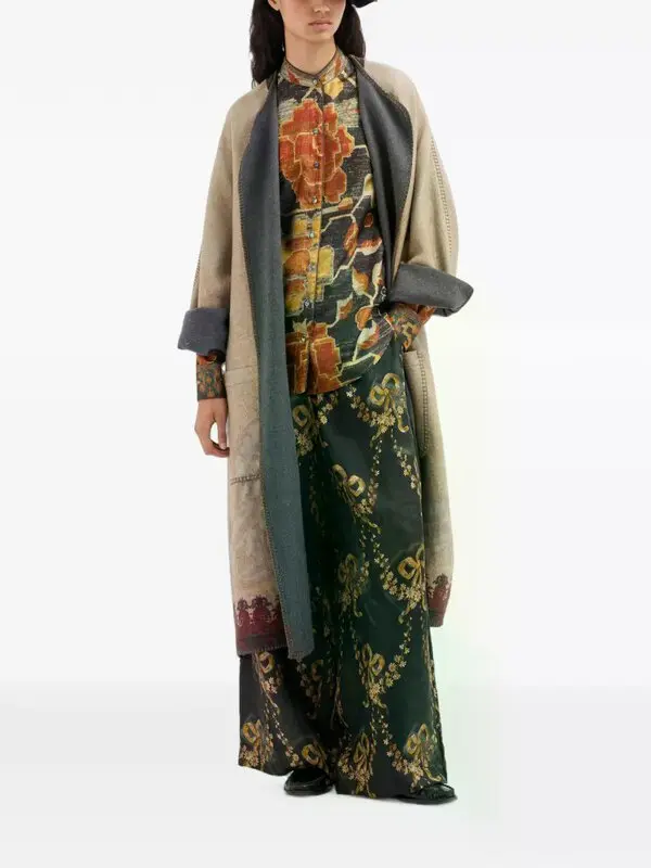 PIERRE-LOUIS MASCIA Floral-print Silk Palazzo Pants