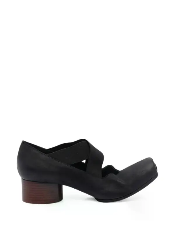 UMA WANG Crossover-strap Block-heel Ballet Flats