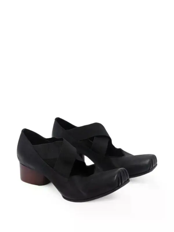 UMA WANG Crossover-strap Block-heel Ballet Flats