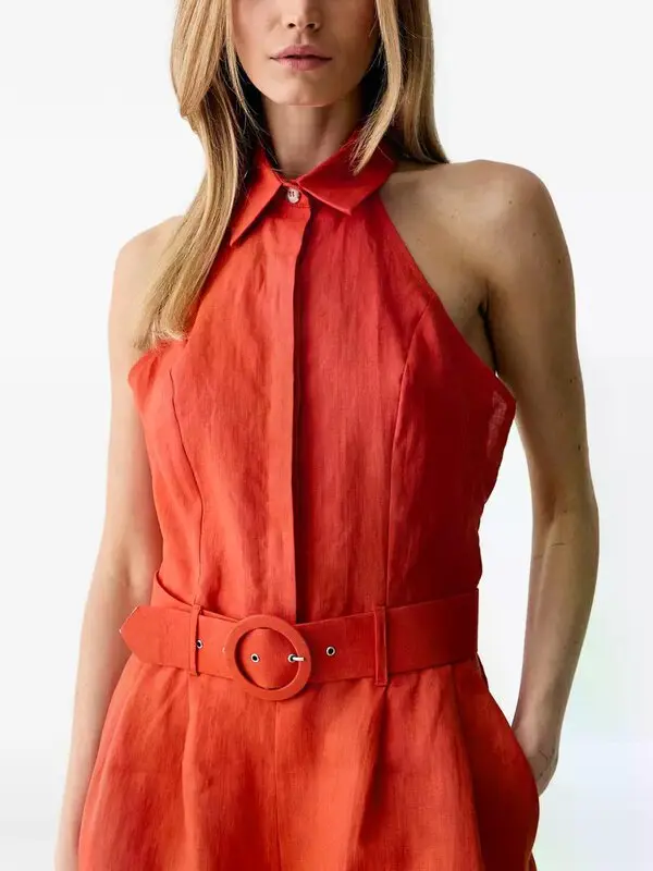 VICOLO Belted Halterneck Playsuit