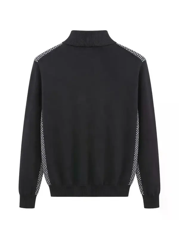 TOMBOLINI Herringbone-pattern Zip-up Cardigan - Blue