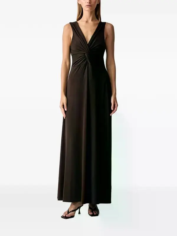 VICOLO Twist-detail Side-slit Dress