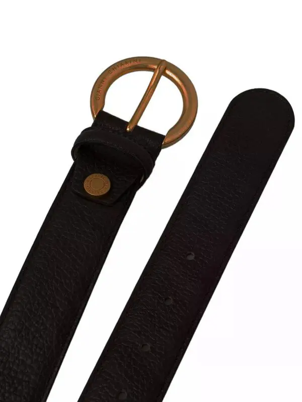 GIANNI CHIARINI Grained Leather Belt - Brown