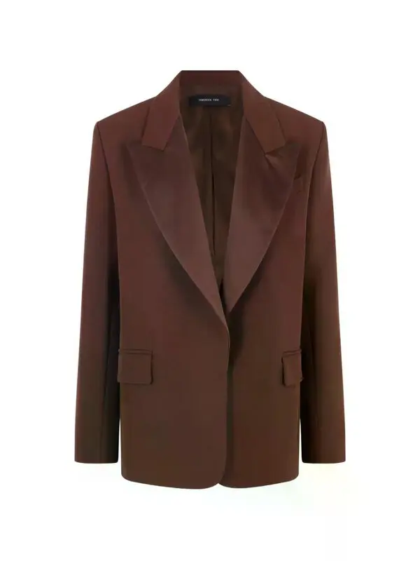 Federica Tosi Satin-lapel Single-breasted Blazer