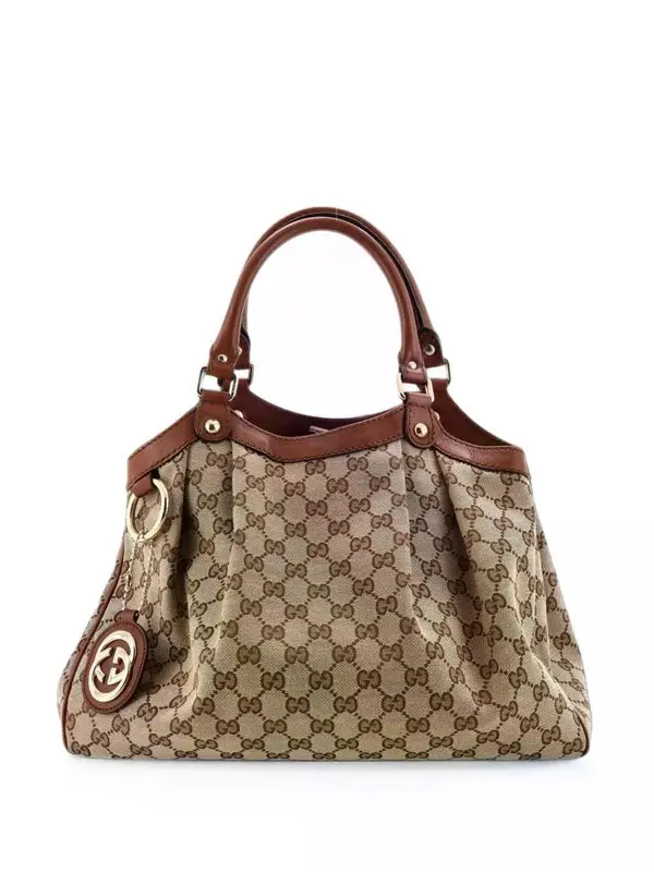Gucci Sukey Gg Canvas With Leather Medium Tote Bag