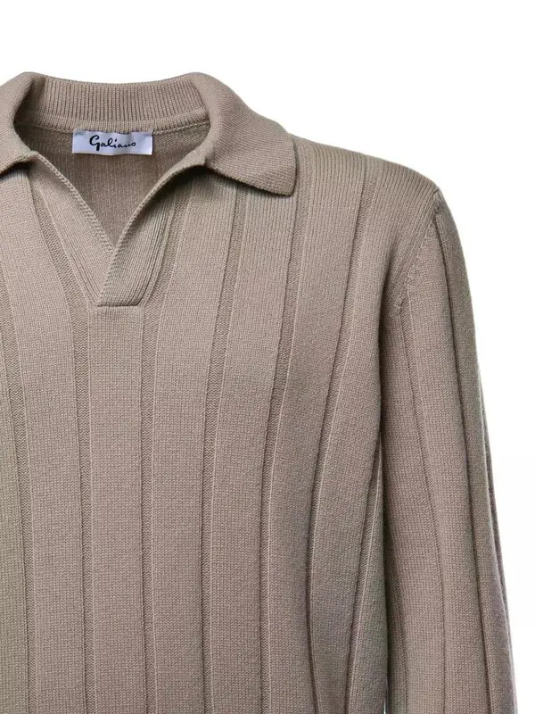 GALIANO Ribbed Fine-knit Top
