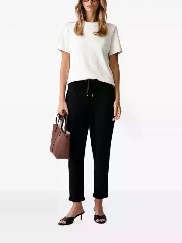 Joseph Ribkoff Drawstring-waist Turned-up Trousers - Black