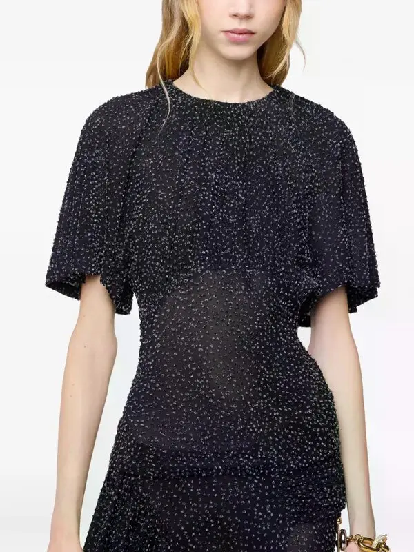 Rabanne Textured Ruched Blouse
