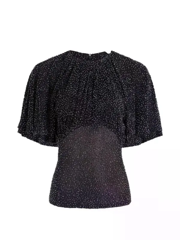 Rabanne Textured Ruched Blouse