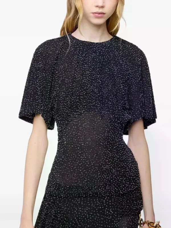 Rabanne Textured Ruched Blouse