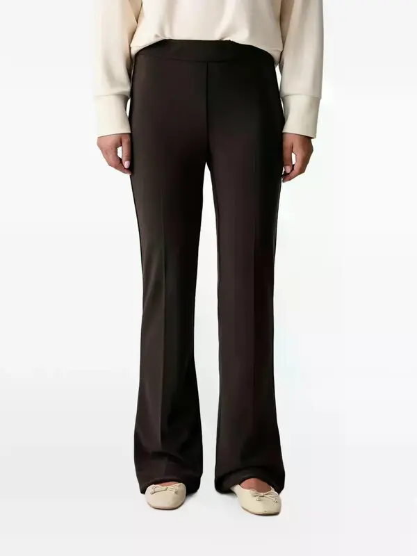 Joseph Ribkoff Pressed-crease Flared Trousers - Brown