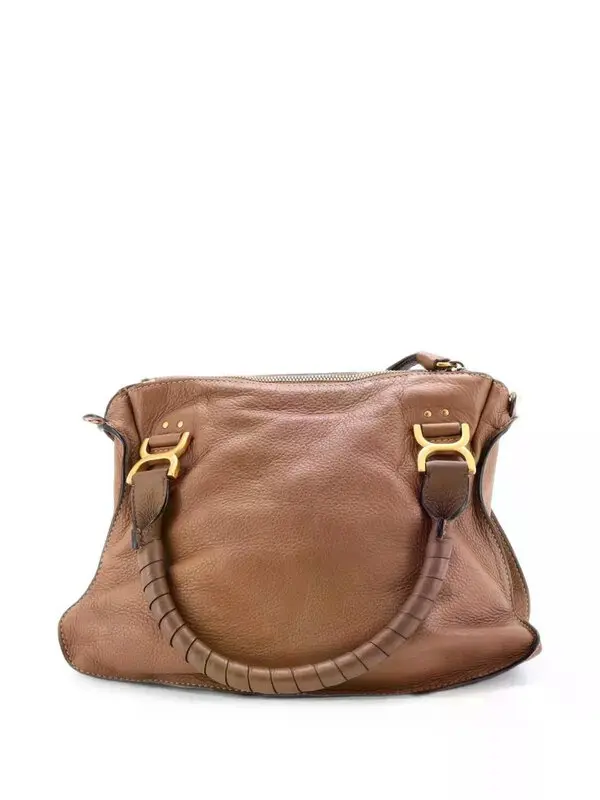 Chloé Marcie Leather Medium Satchel - Brown