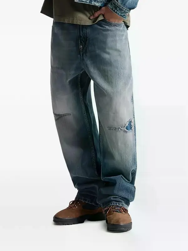 EVISU Daicock Ripped Denim Jeans