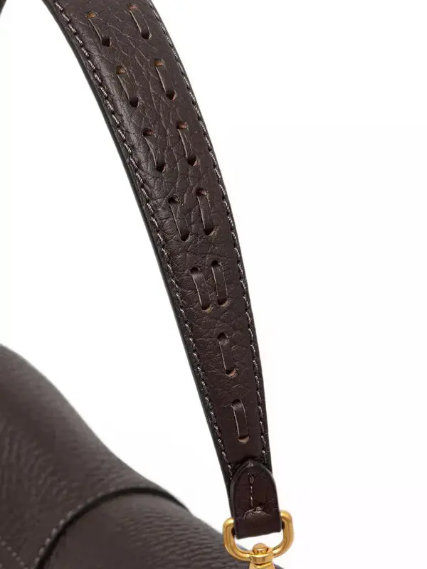 GIANNI CHIARINI Medium Helena Round Pebbled-leather Shoulder Bag