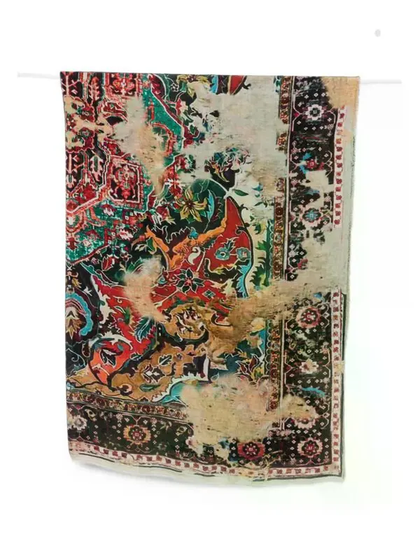 Faliero Sarti Graphic-print Fringed Scarf