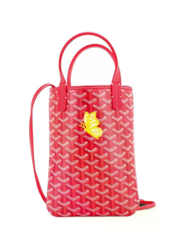 Goyard Printed Coated Canvas And Printed Canvas Mini Tote Bag - Red