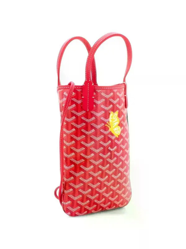 Goyard Printed Coated Canvas And Printed Canvas Mini Tote Bag - Red