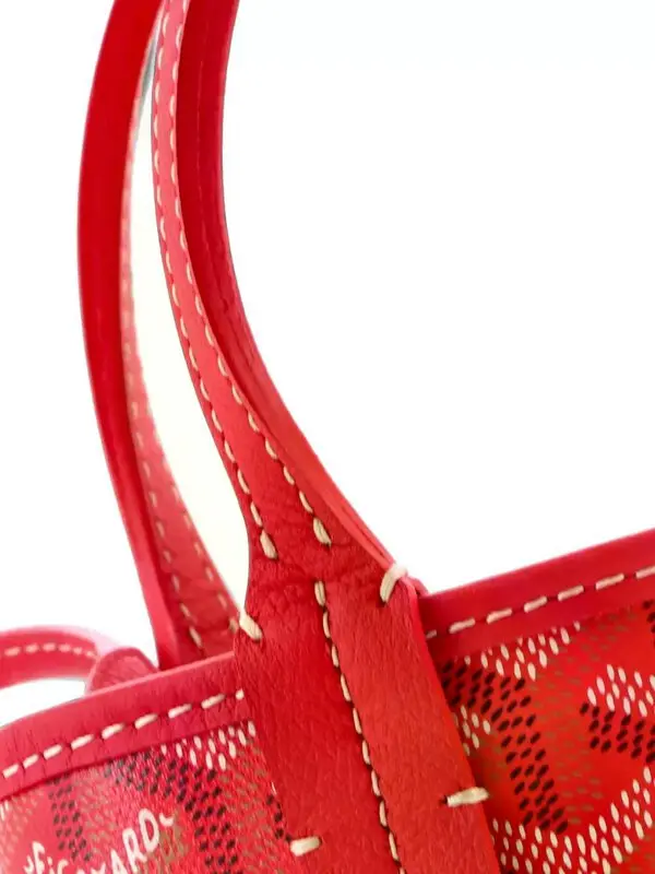 Goyard Printed Coated Canvas And Printed Canvas Mini Tote Bag - Red