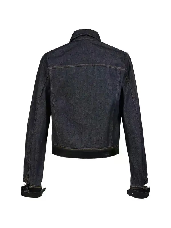 EGONLAB Leather-strap Denim Jacket