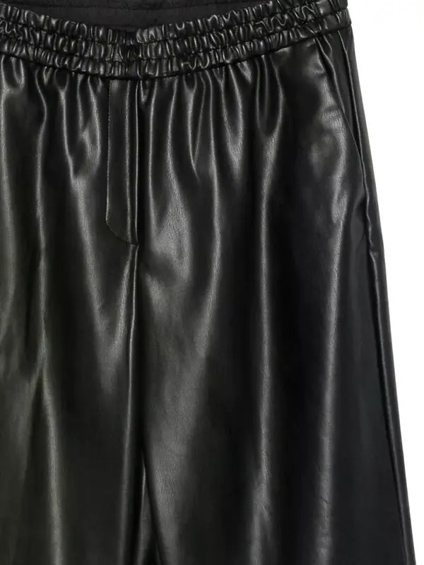 NUDE Elasticated Faux-leather Trousers