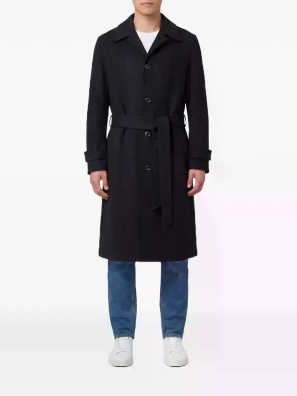 LARDINI Belted Single-breasted Coat