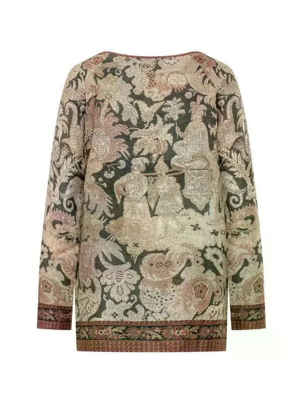 PIERRE-LOUIS MASCIA Aloe Tapestry-print Top